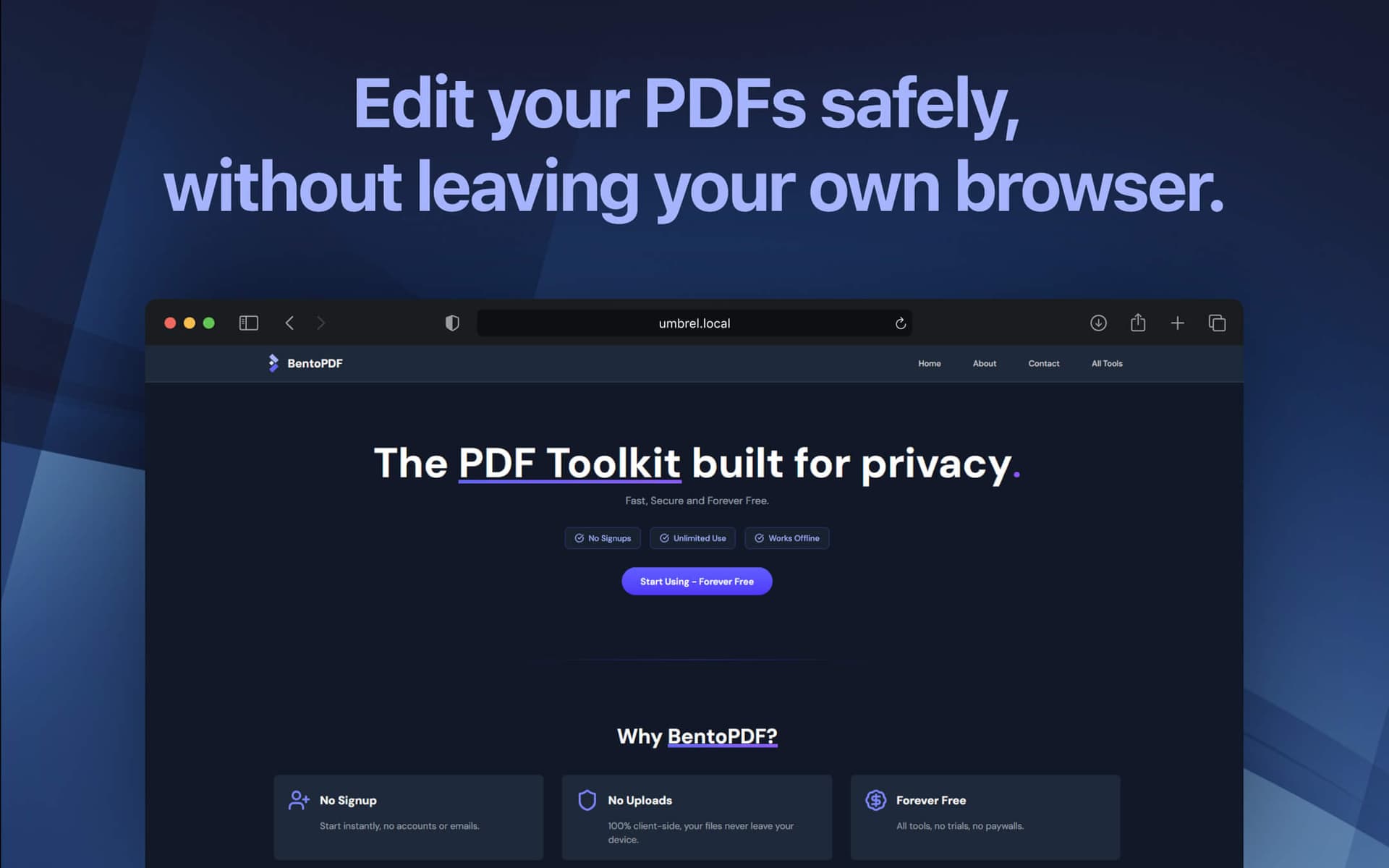 BentoPDF | Umbrel App Store