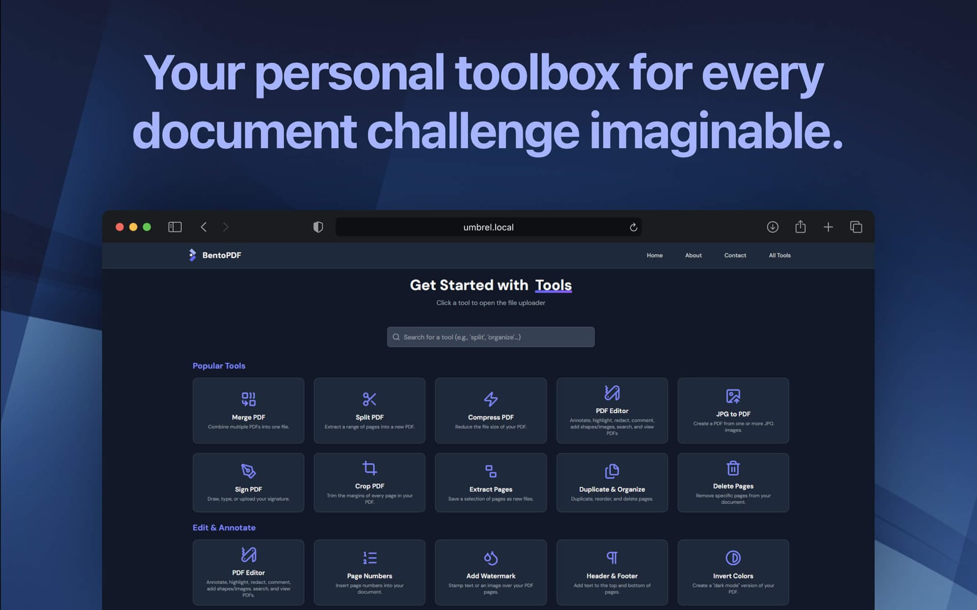 BentoPDF | Umbrel App Store