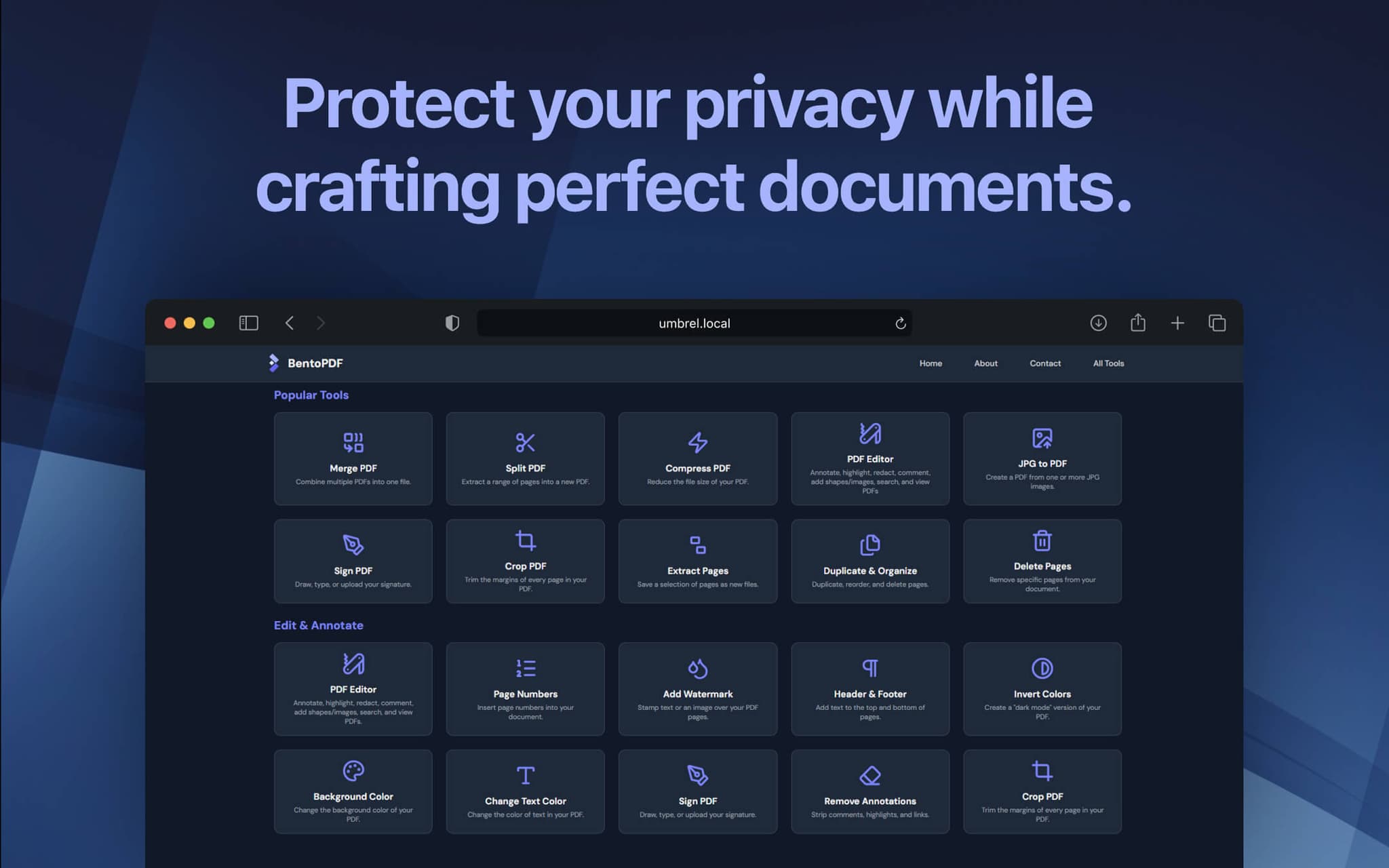 BentoPDF | Umbrel App Store