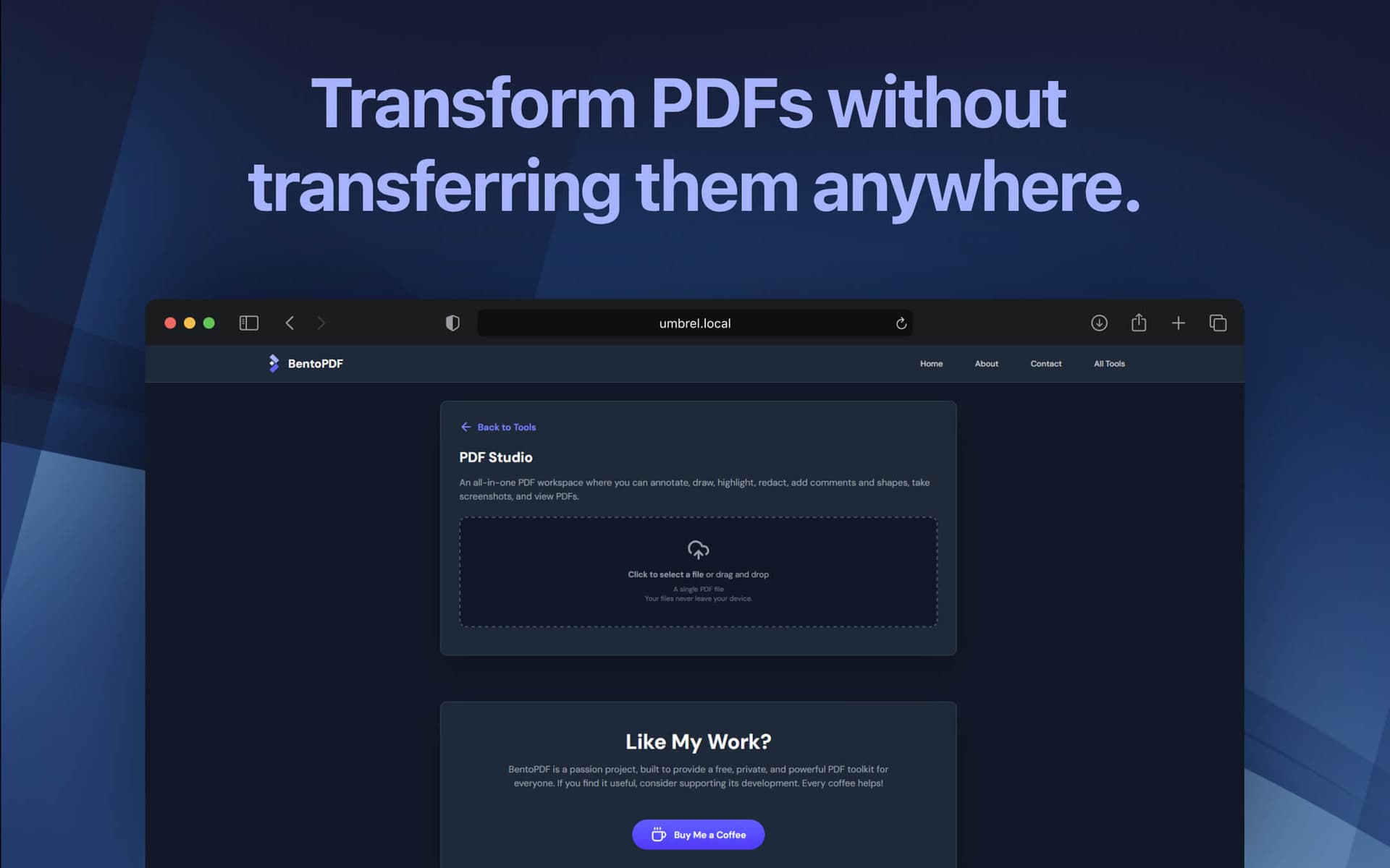 BentoPDF | Umbrel App Store