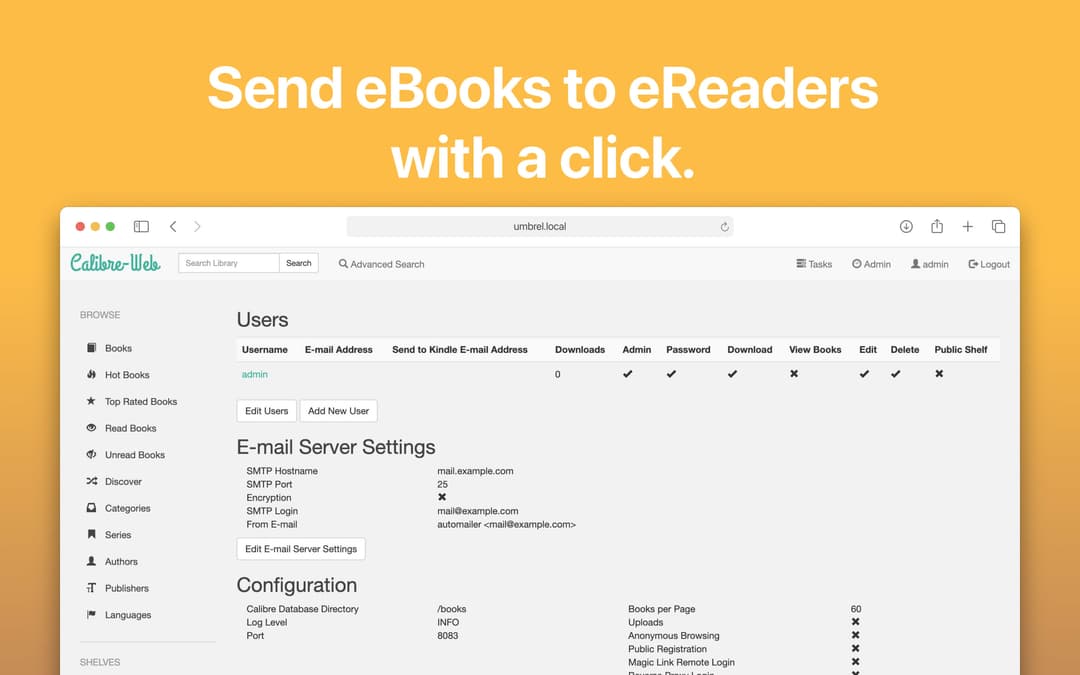 Calibre Web | Umbrel App Store