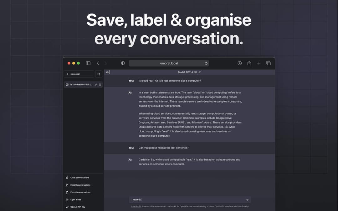 ChatBot UI | Umbrel App Store