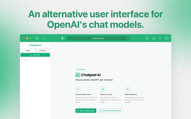 Chatpad AI | Umbrel App Store