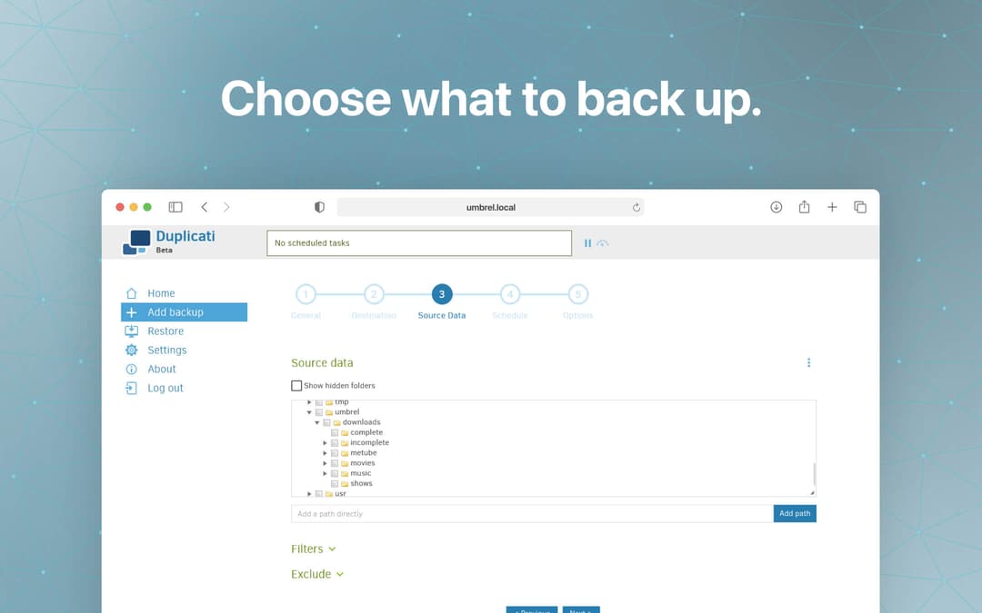 Duplicati | Umbrel App Store