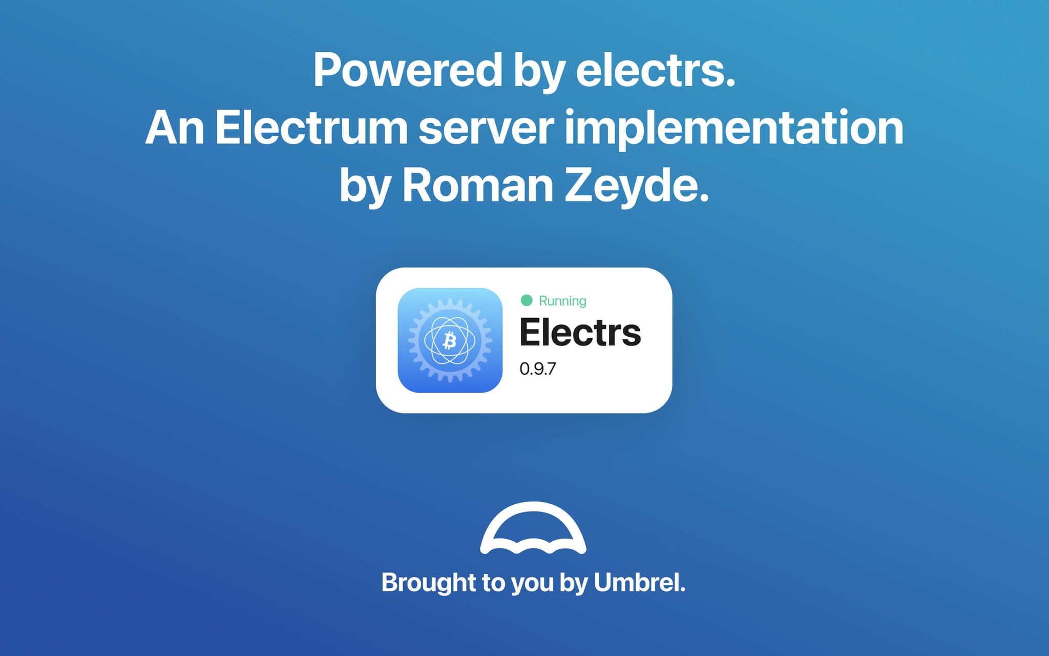 Electrs | Umbrel App Store