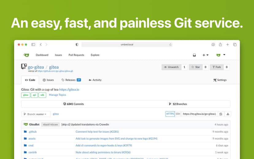 Gitea | Umbrel App Store