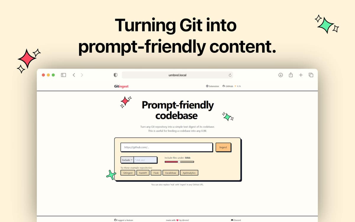 Gitingest | Umbrel App Store