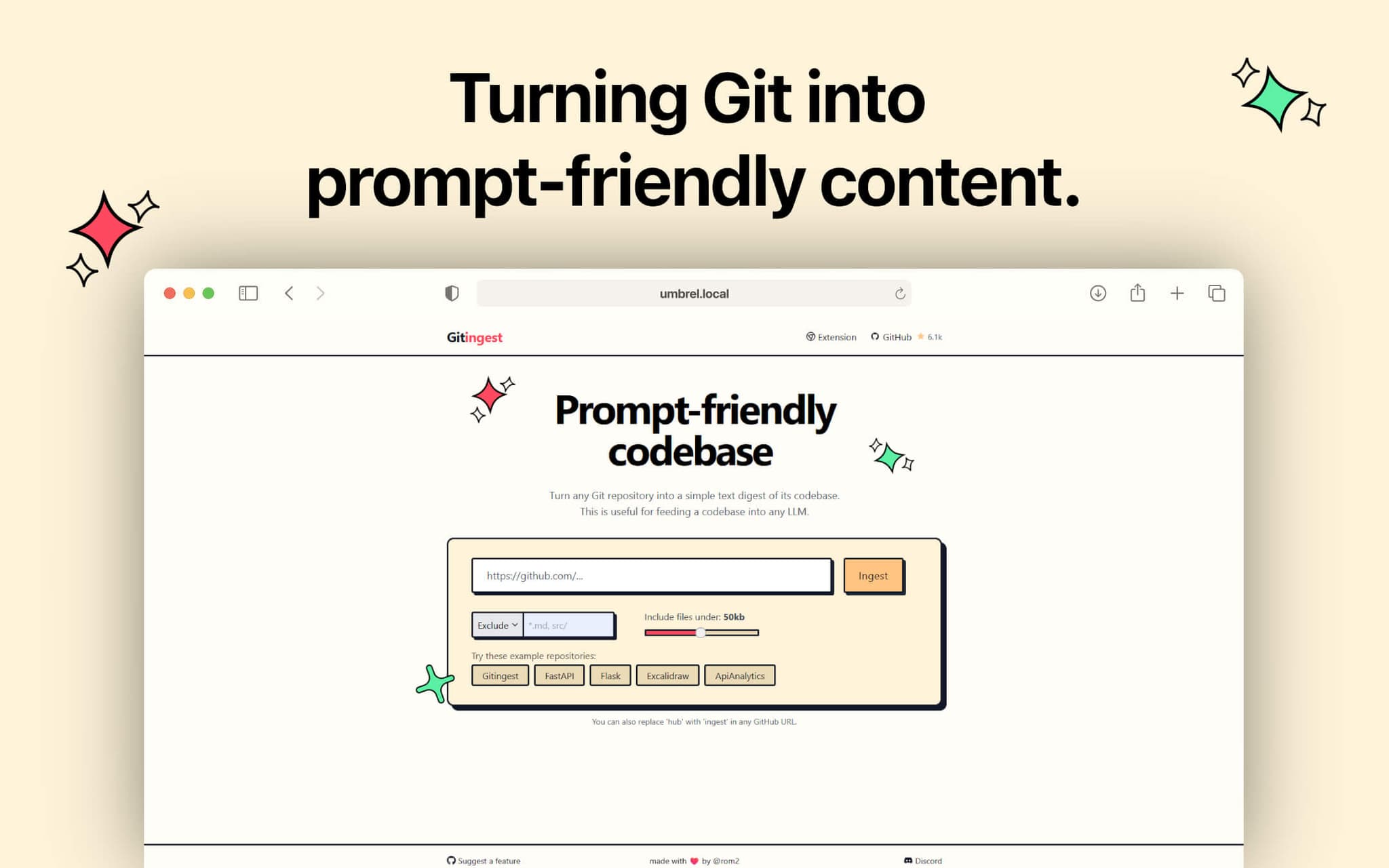 Gitingest | Umbrel App Store
