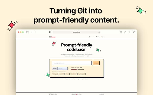 Gitingest | Umbrel App Store