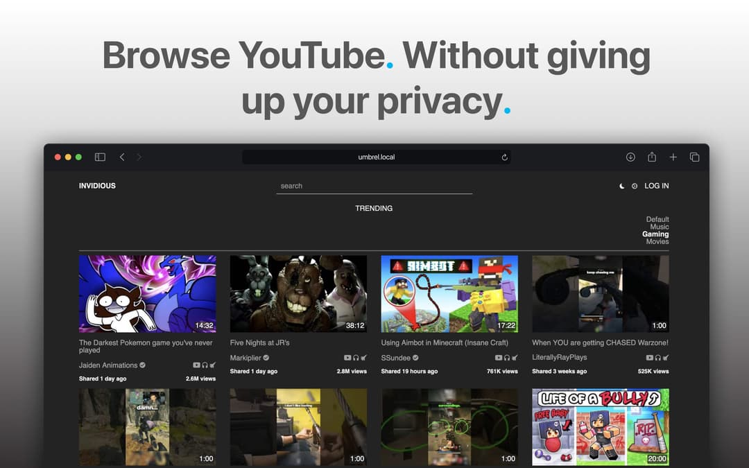 Invidious | Umbrel App Store