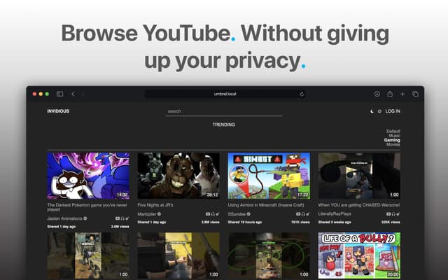 Invidious | Umbrel App Store