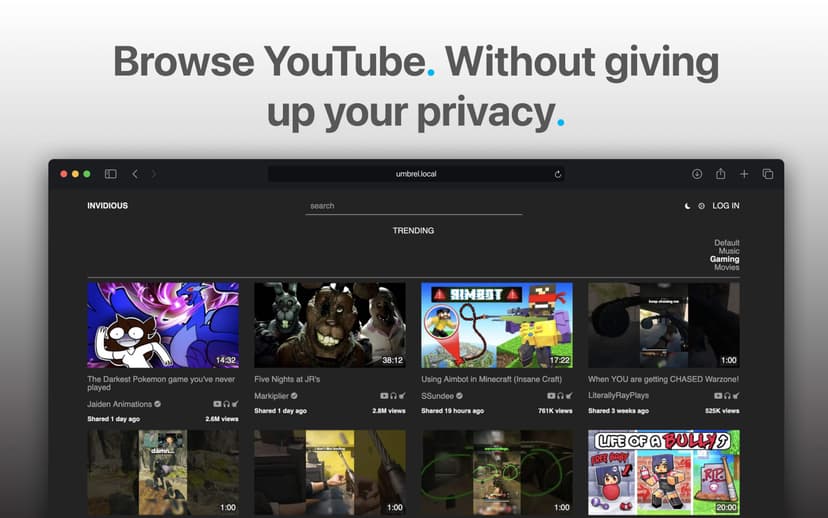 Invidious | Umbrel App Store