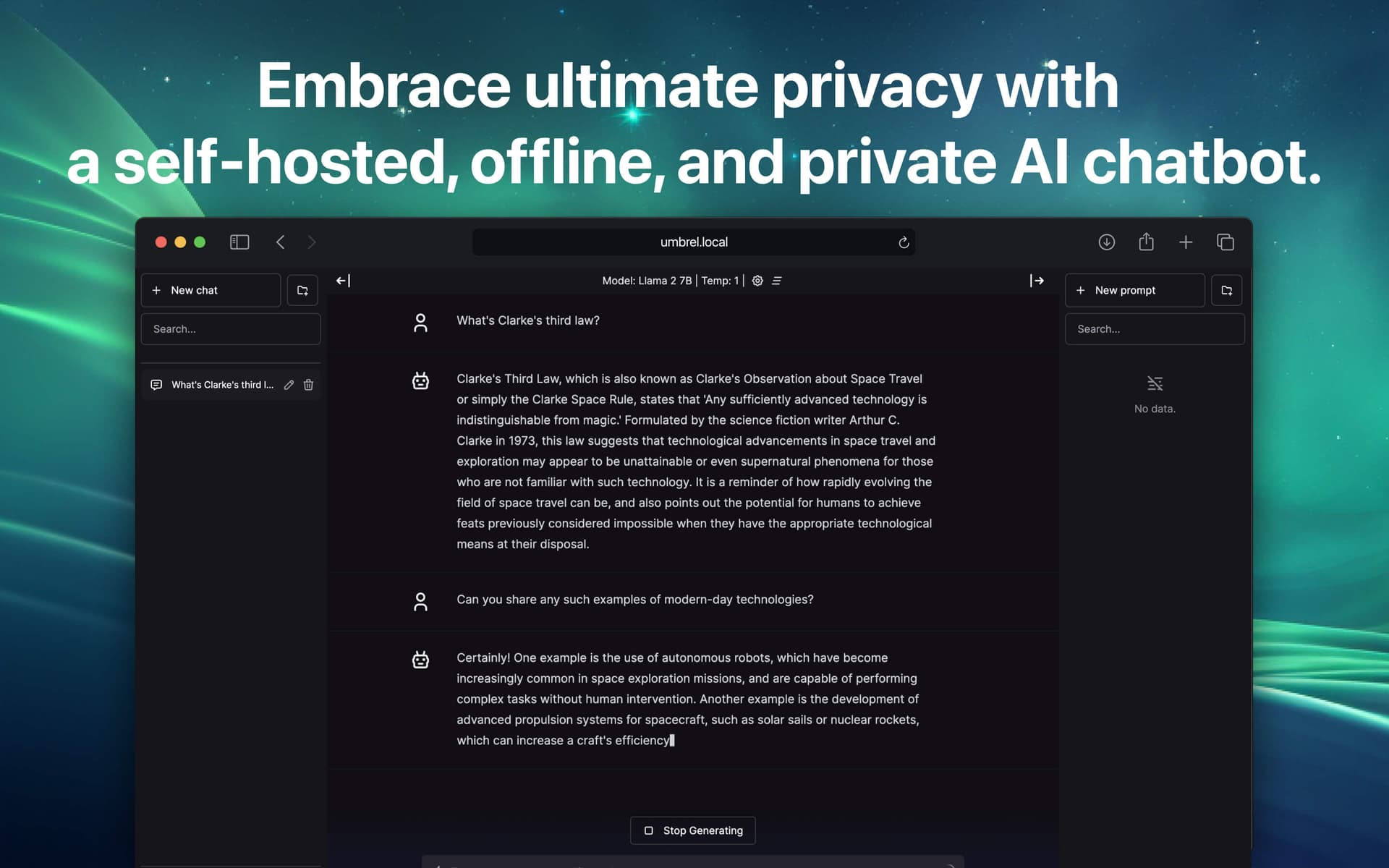 LlamaGPT | Umbrel App Store