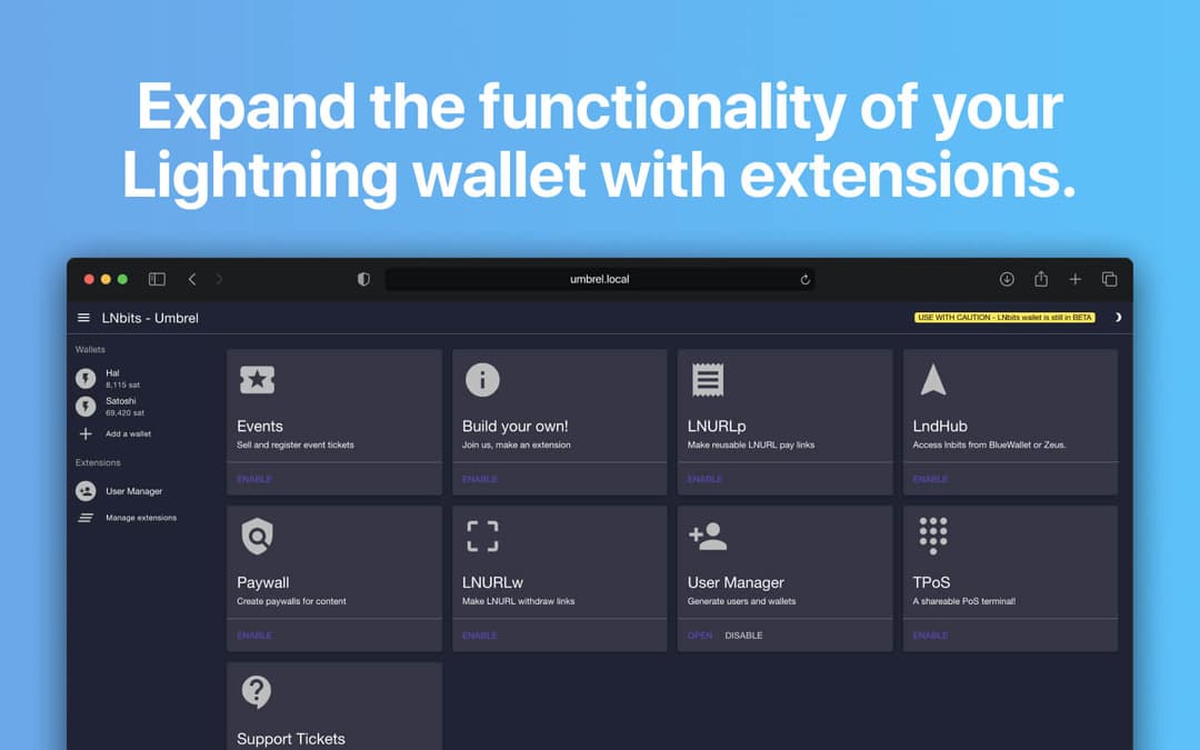 LNbits | Umbrel App Store