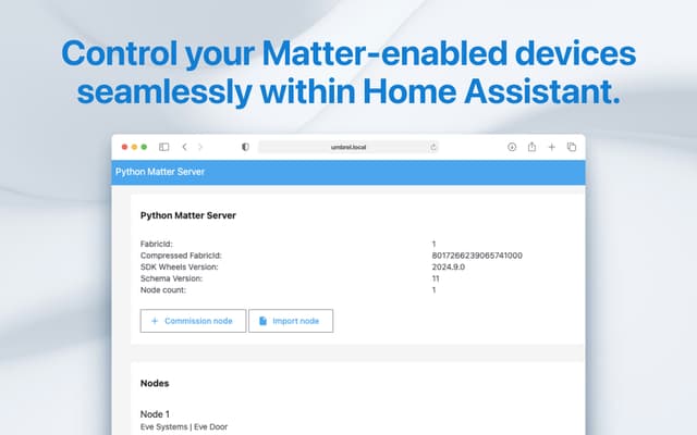 Matter Server | Umbrel App Store