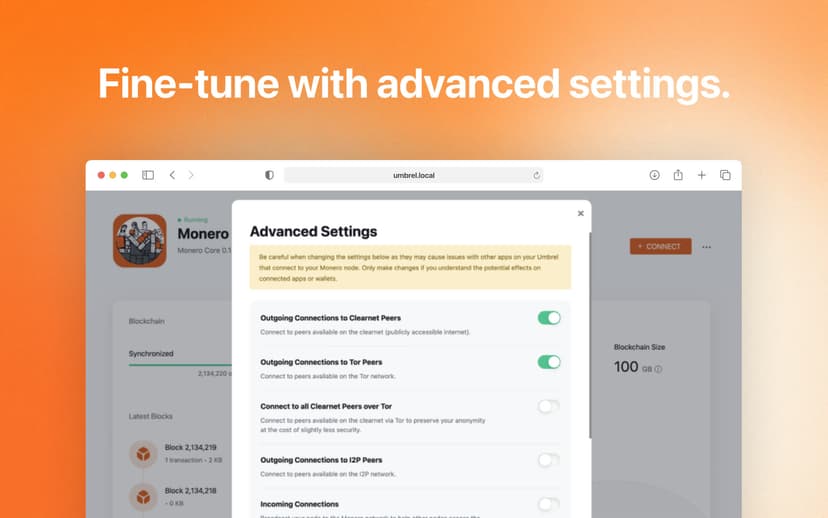 Monero Node | Umbrel App Store