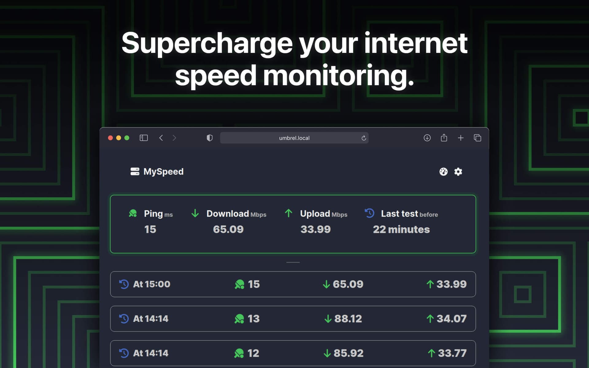 MySpeed | Umbrel App Store