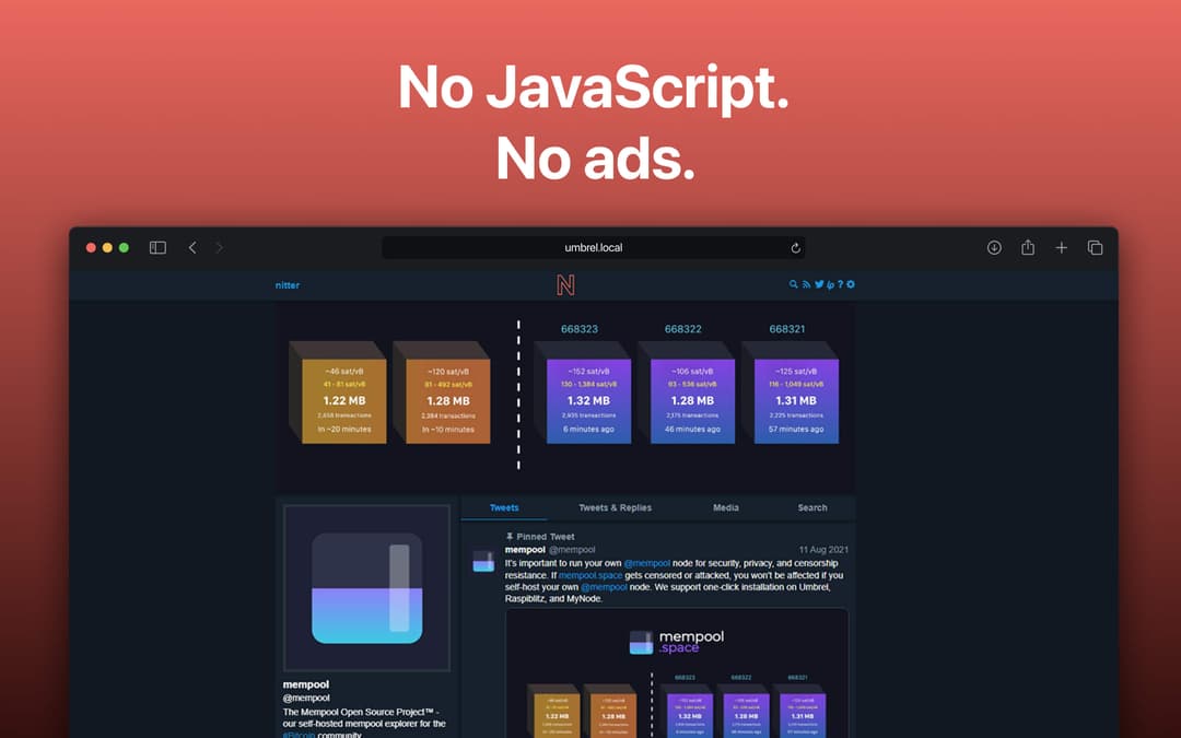 Nitter | Umbrel App Store