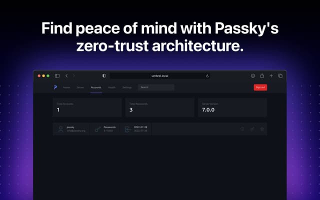 Passky Server | Umbrel App Store