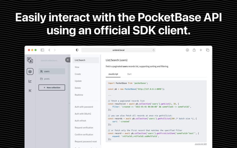 PocketBase | Umbrel App Store