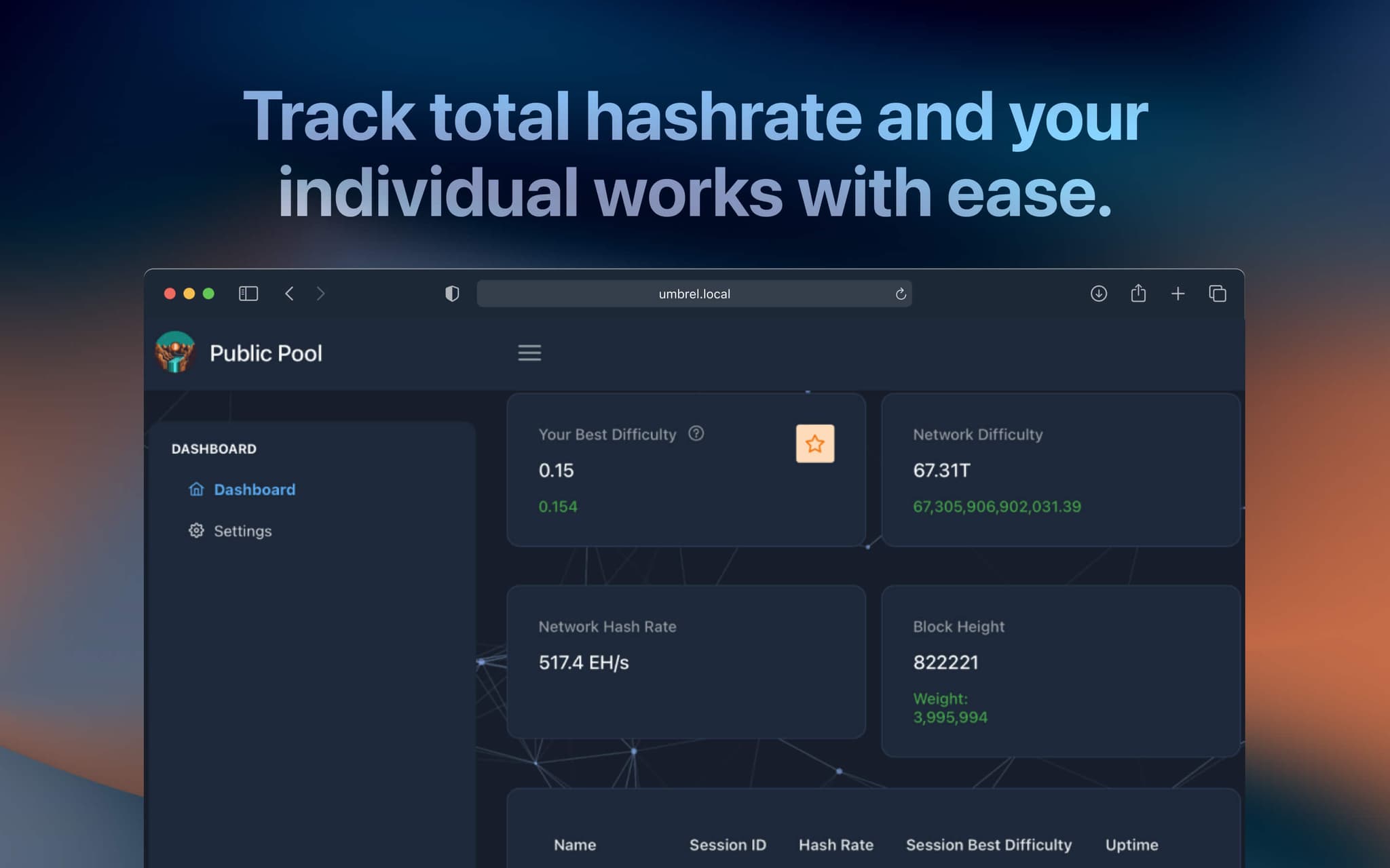 Public Pool | Umbrel App Store