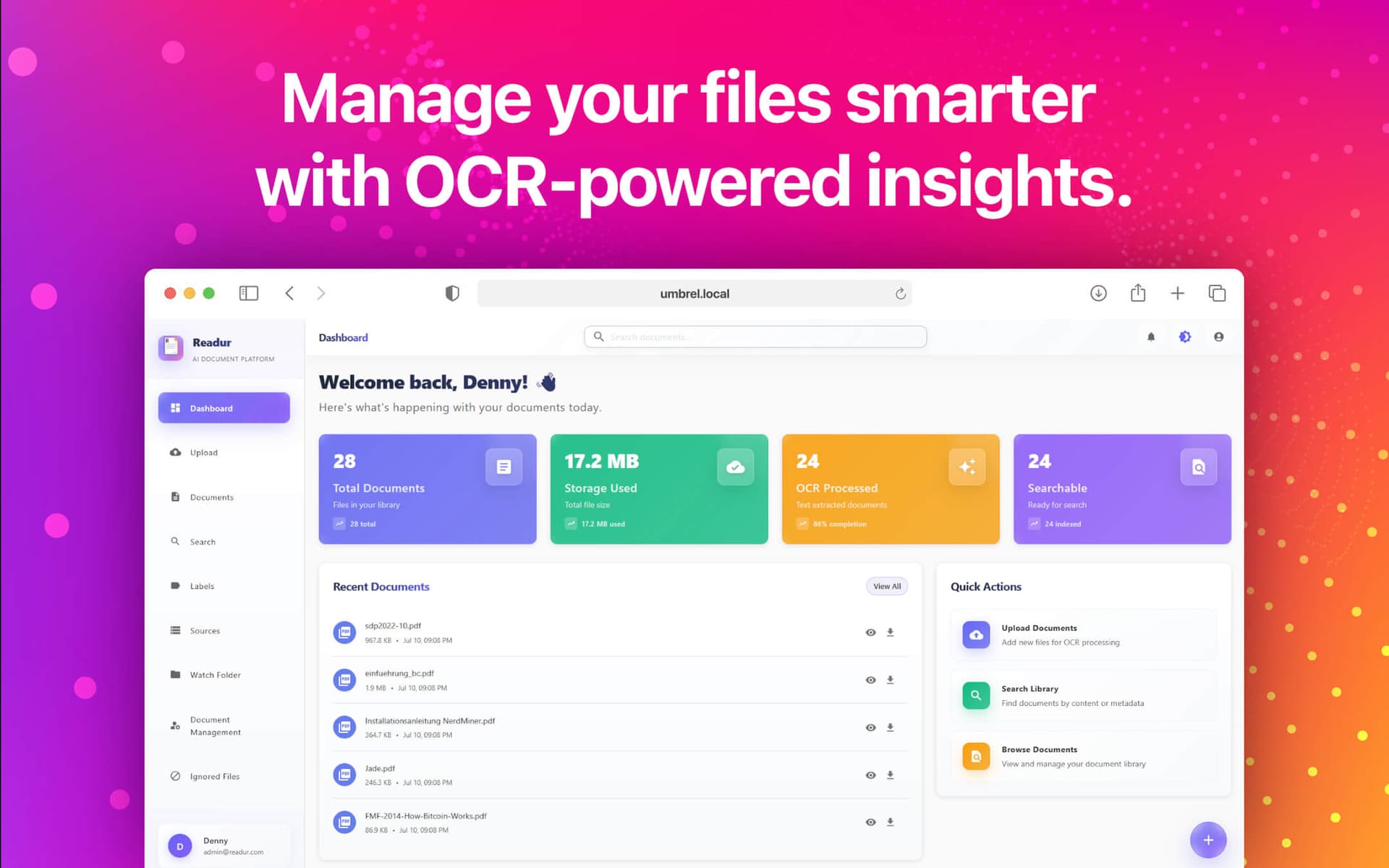 Readur | Umbrel App Store