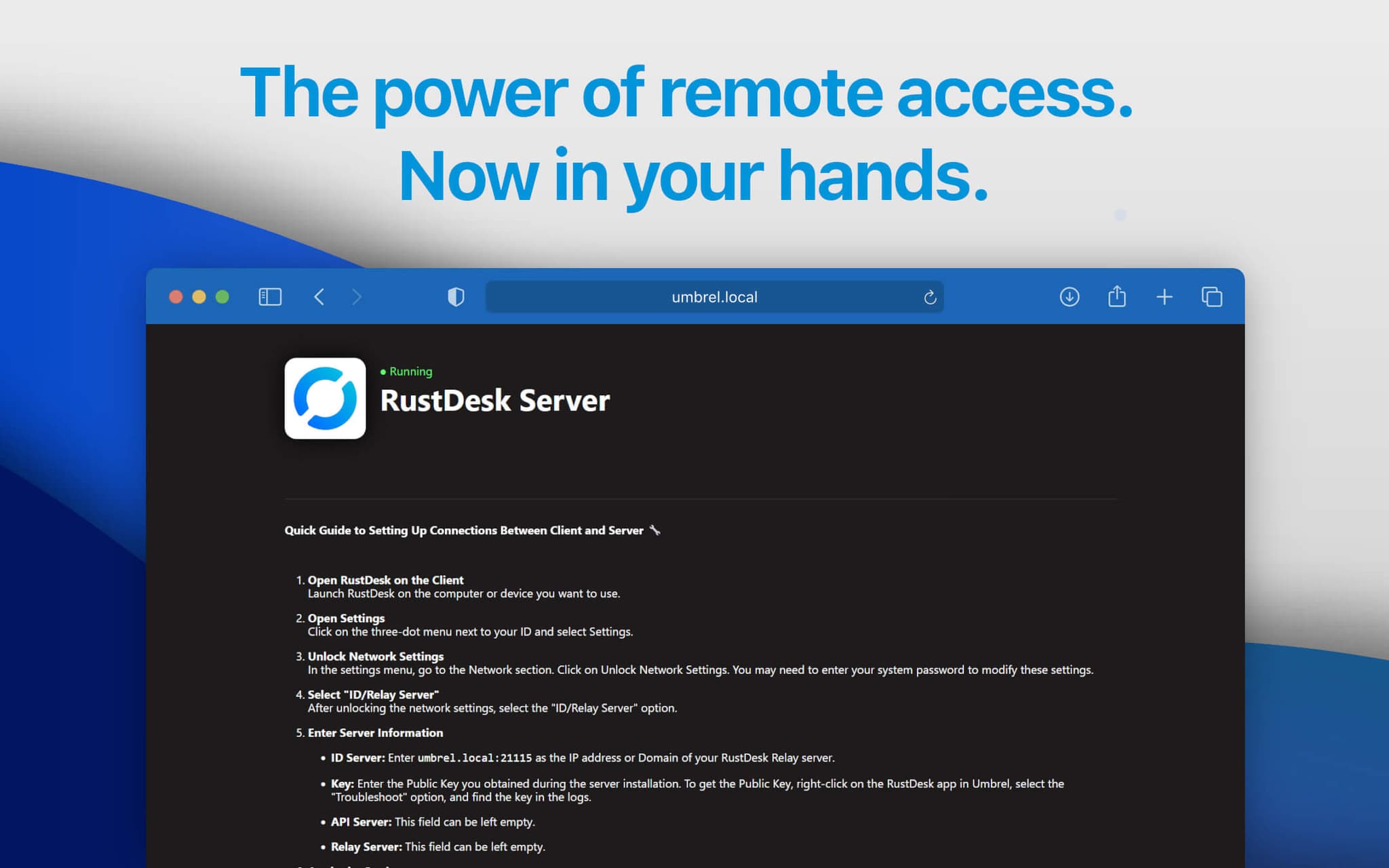 RustDesk Server | Umbrel App Store