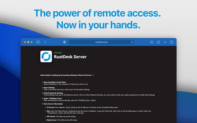 RustDesk Server | Umbrel App Store