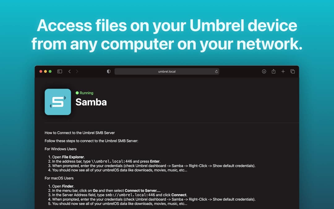 Samba | Umbrel App Store