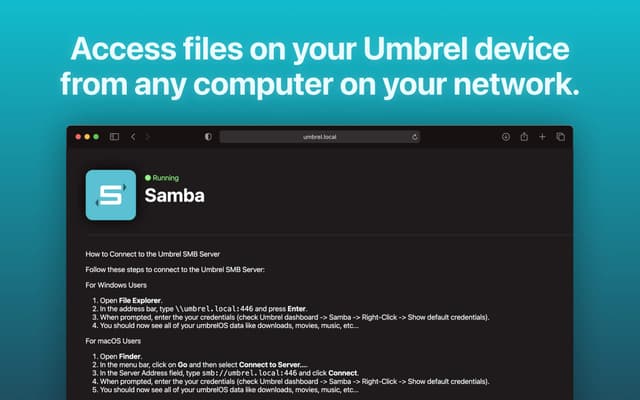 Samba | Umbrel App Store