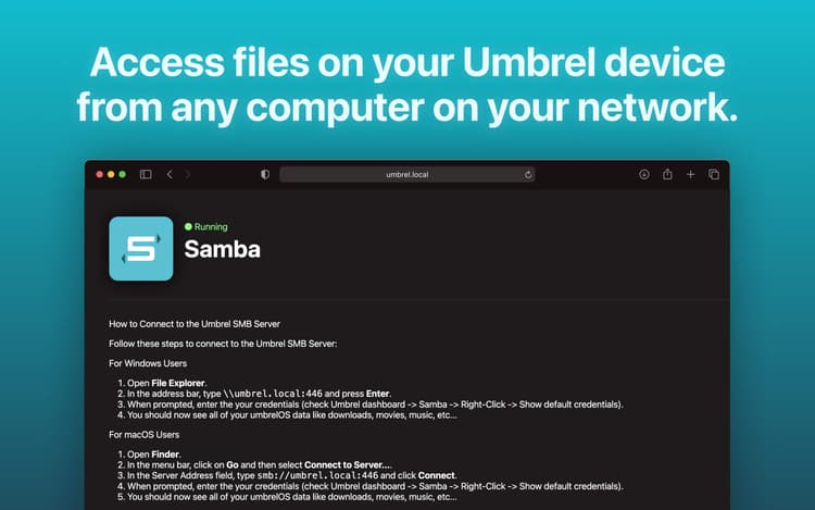 Samba | Umbrel App Store