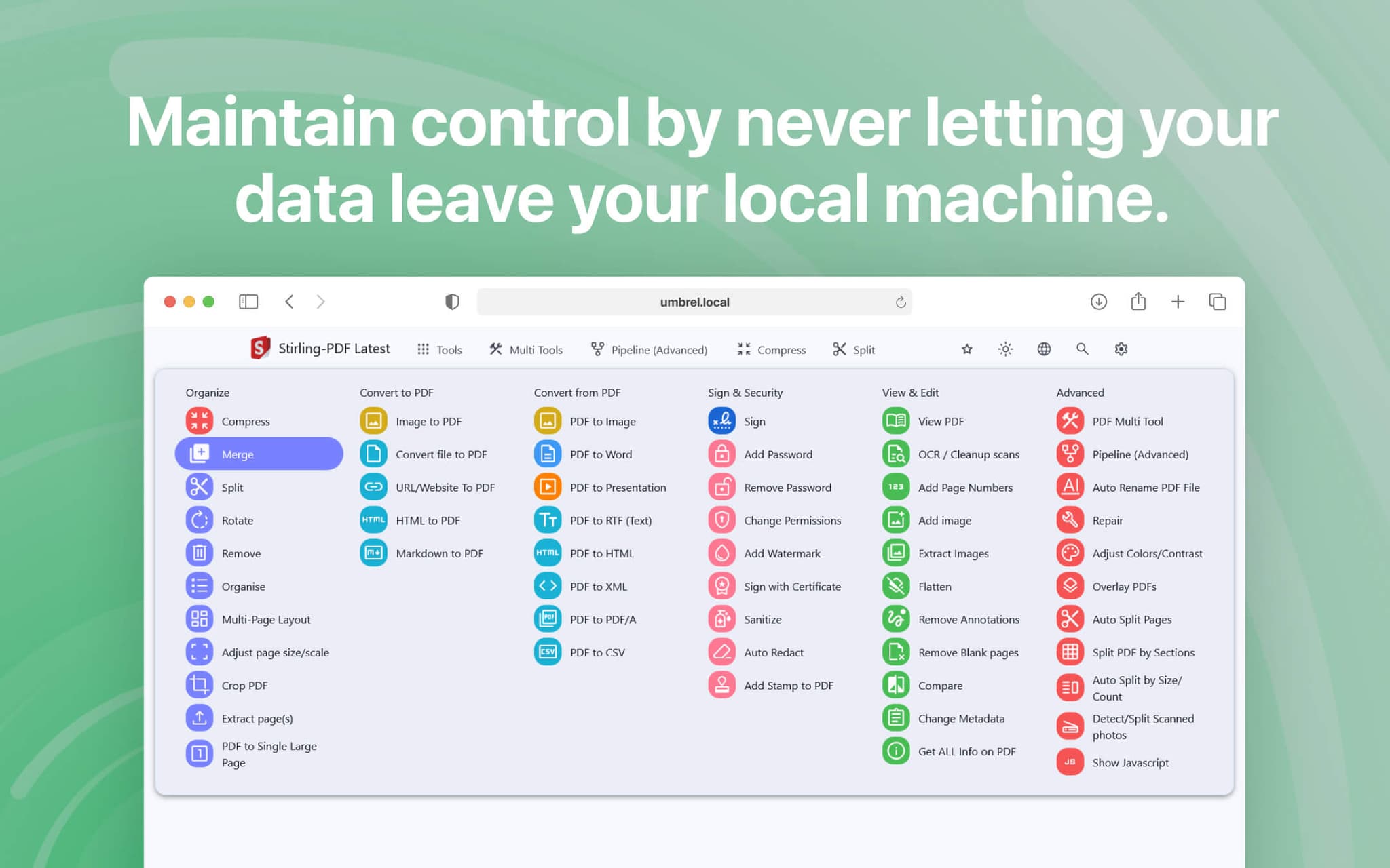 Stirling PDF | Umbrel App Store