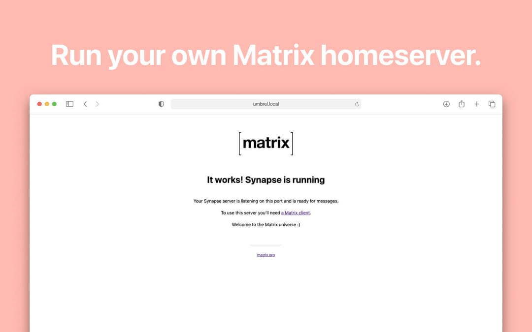 Synapse | Umbrel App Store