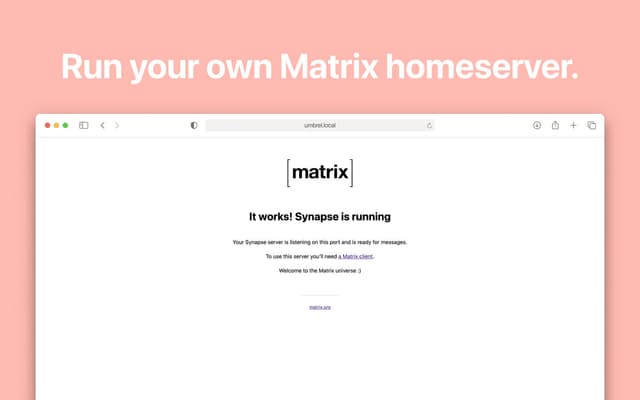 Synapse | Umbrel App Store