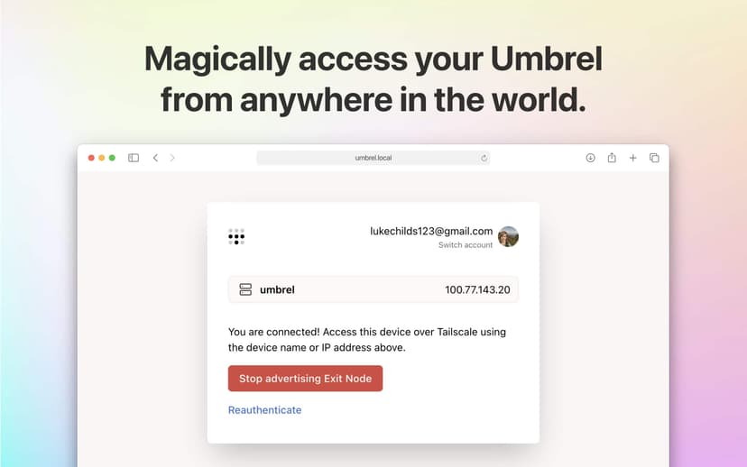 Tailscale | Umbrel App Store