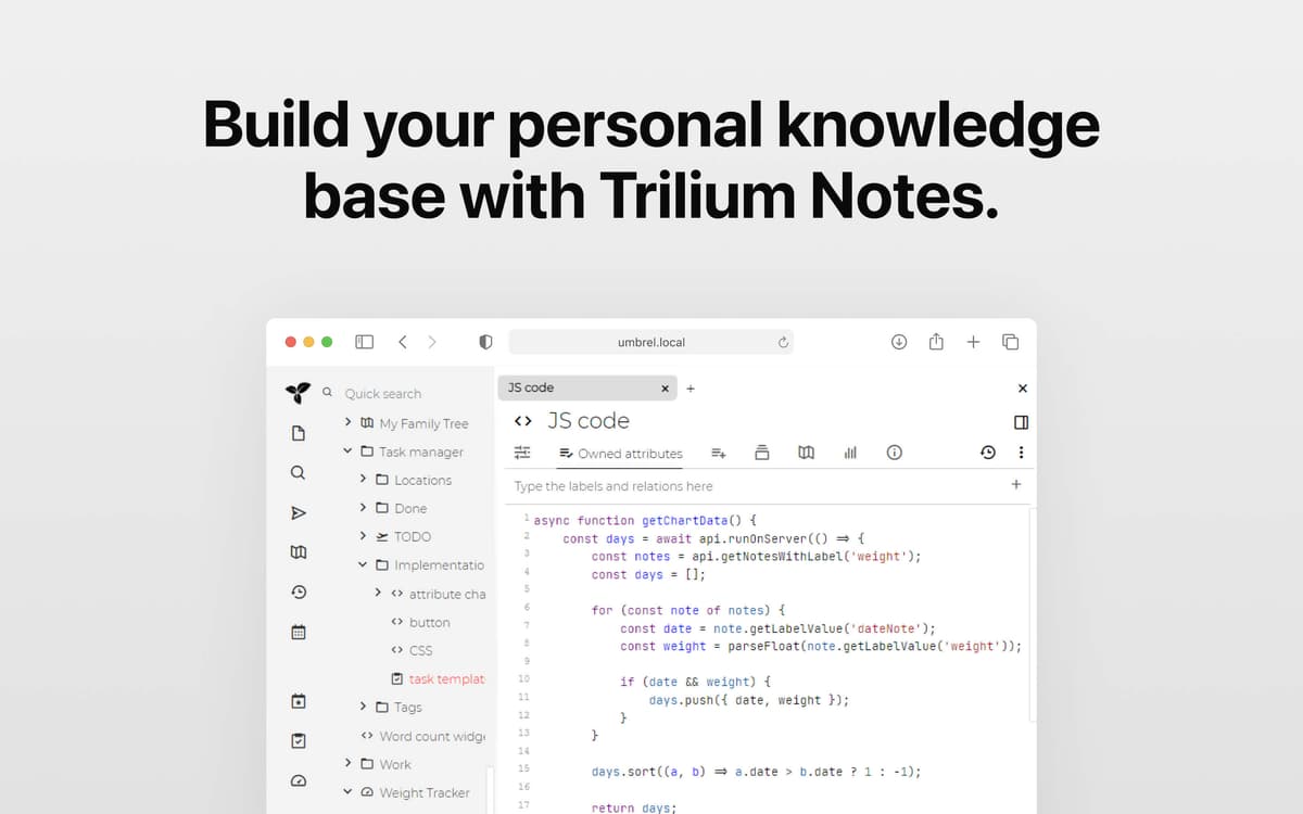 Trilium Notes | Umbrel App Store