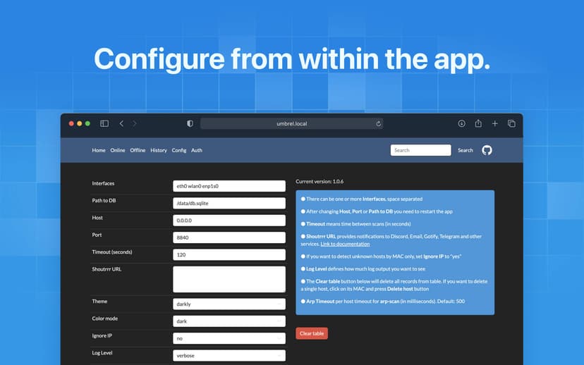WatchYourLAN | Umbrel App Store