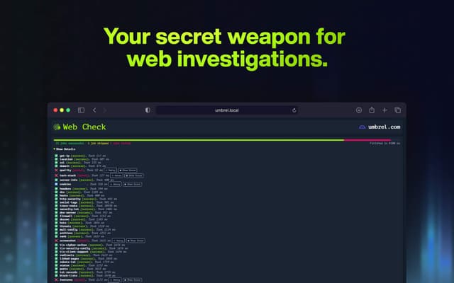 WebCheck | Umbrel App Store