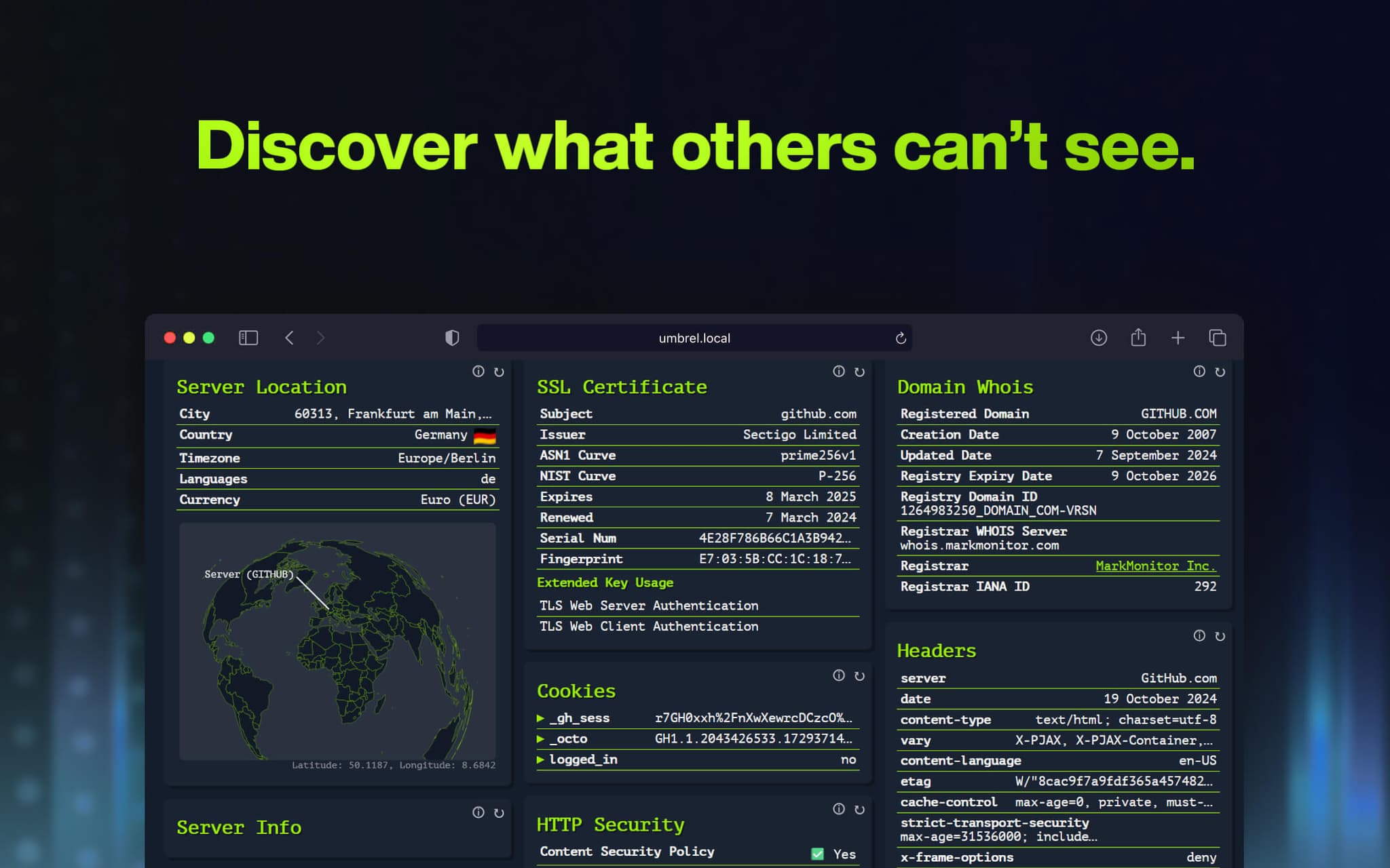 WebCheck | Umbrel App Store