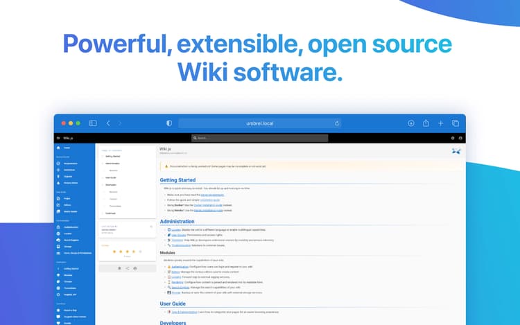 WikiJS | Umbrel App Store