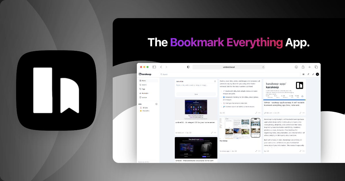 Karakeep | Umbrel App Store