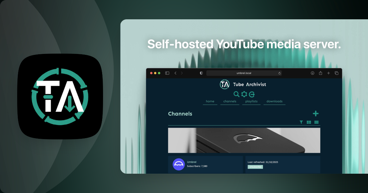 Tube Archivist | Umbrel App Store